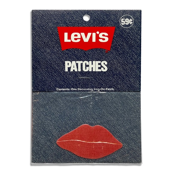 Levi's | Other | Vintage Levis 7s Groovy Trippy Red Lips Iron On Patch ...